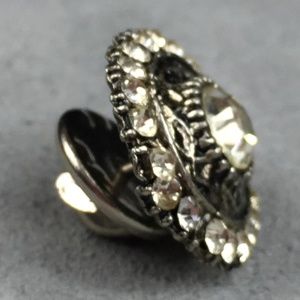 Vintage | Jewelry | Vintage Rhinestone Lapel Pin 3 Diameter | Poshmark